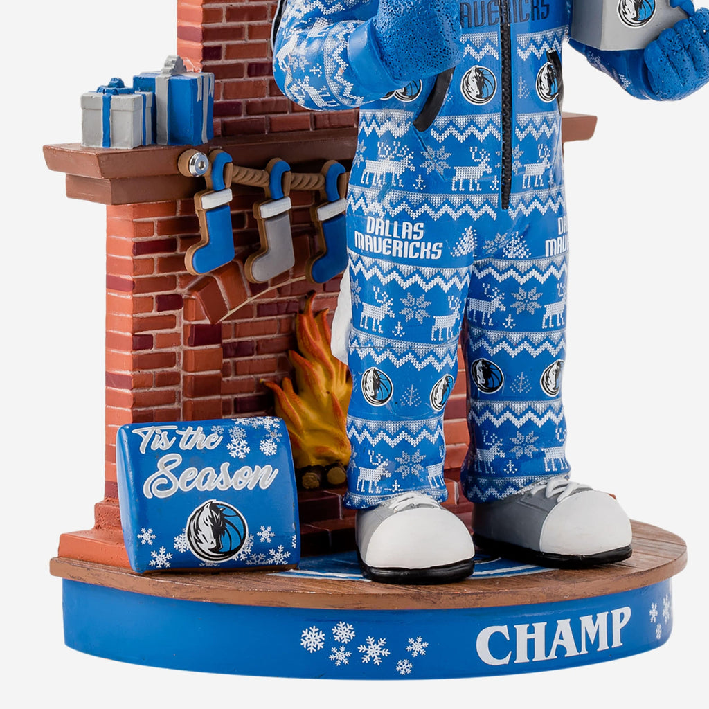 Champ Dallas Mavericks Holiday Mascot Bobblehead FOCO