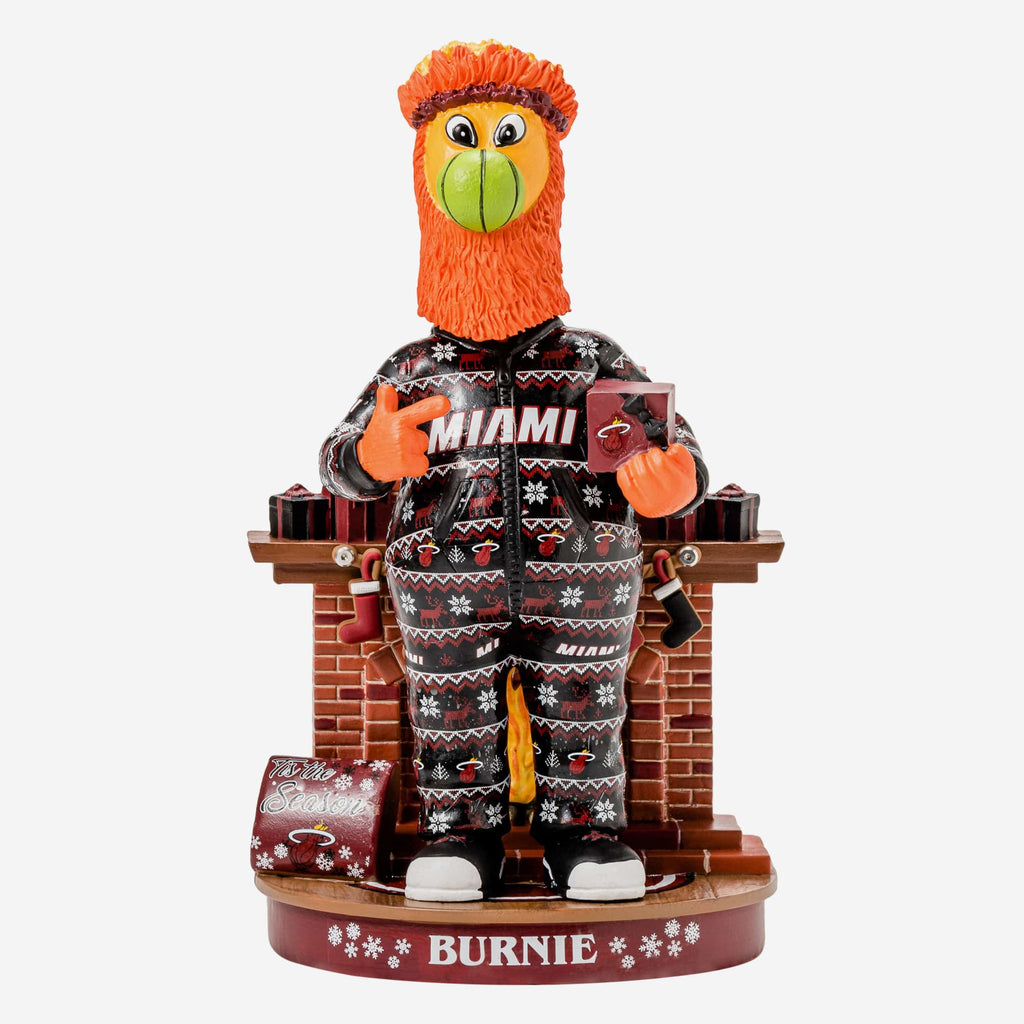 Burnie Miami Heat Holiday Mascot Bobblehead FOCO