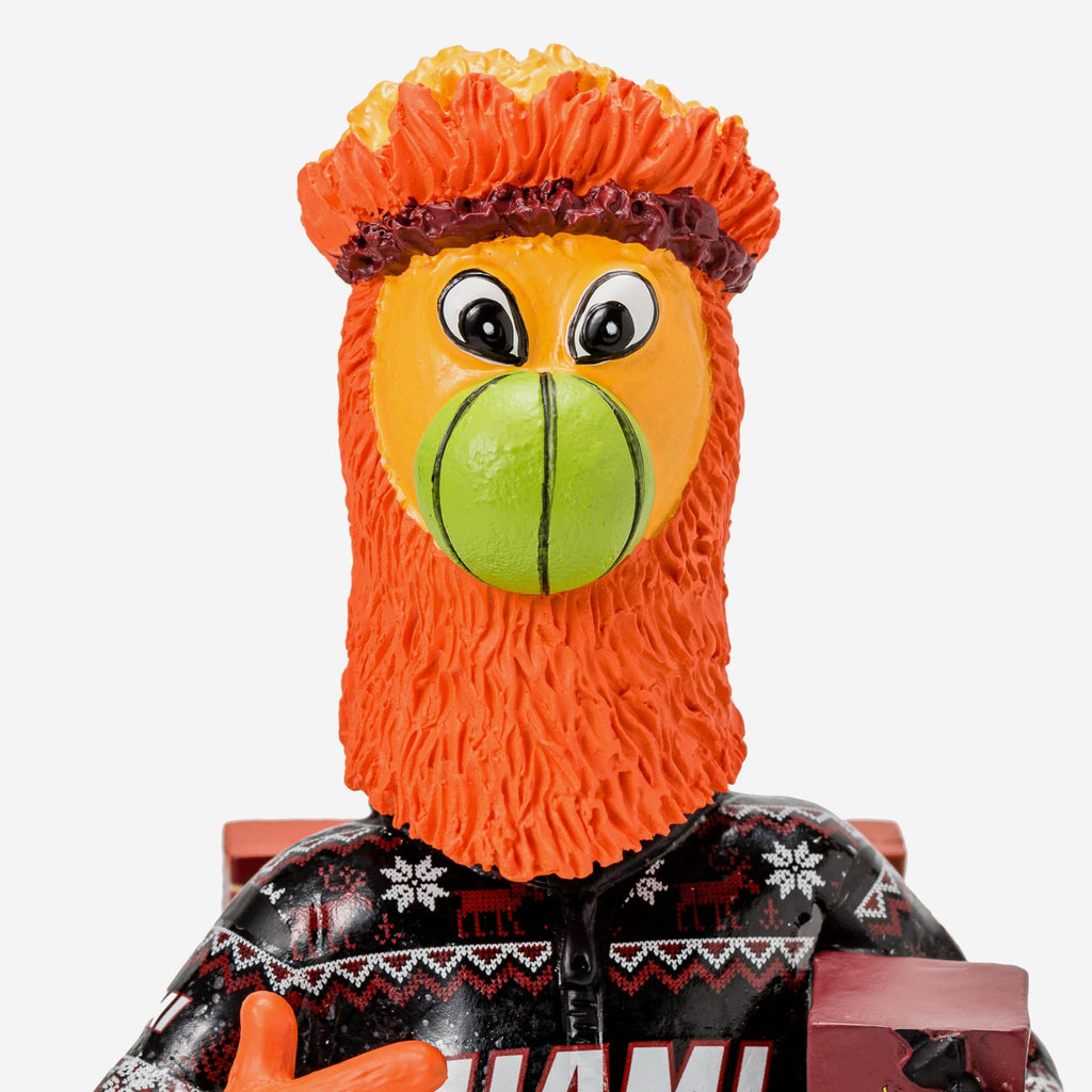 Burnie Miami Heat Holiday Mascot Bobblehead FOCO