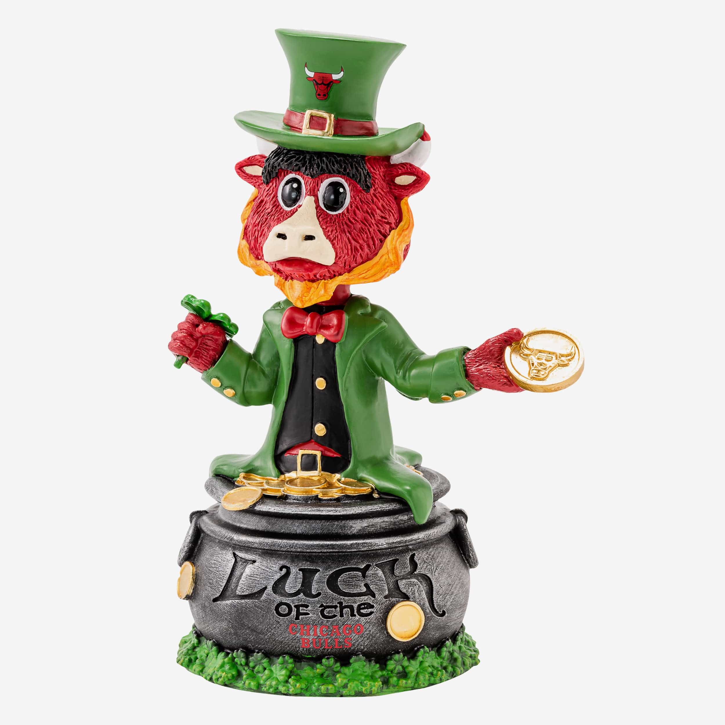 Benny The Bull Chicago Bulls Saint Patricks Day Mascot Bobblehead FOCO