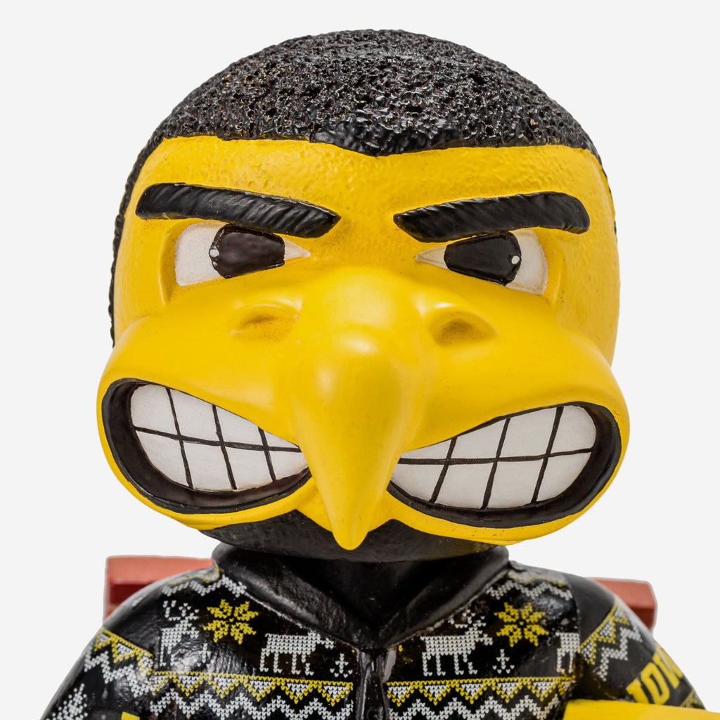 Herky The Hawk Iowa Hawkeyes Holiday Mascot Bobblehead FOCO