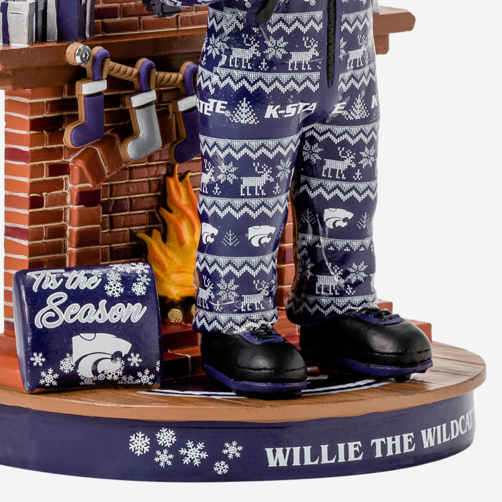 Willie The Wildcat Kansas State Wildcats Holiday Mascot Bobblehead FOCO