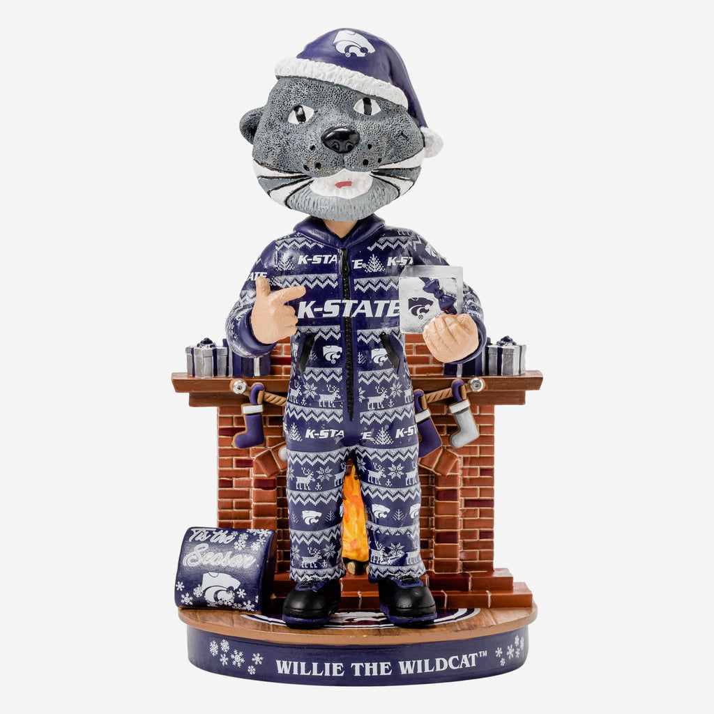 Willie The Wildcat Kansas State Wildcats Holiday Mascot Bobblehead FOCO