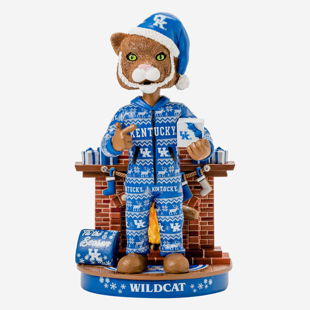 Scratch Kentucky Wildcats Holiday Mascot Bobblehead FOCO