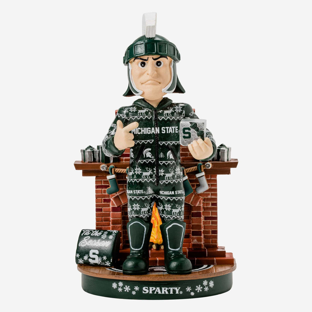 Sparty Michigan State Spartans Holiday Mascot Bobblehead FOCO