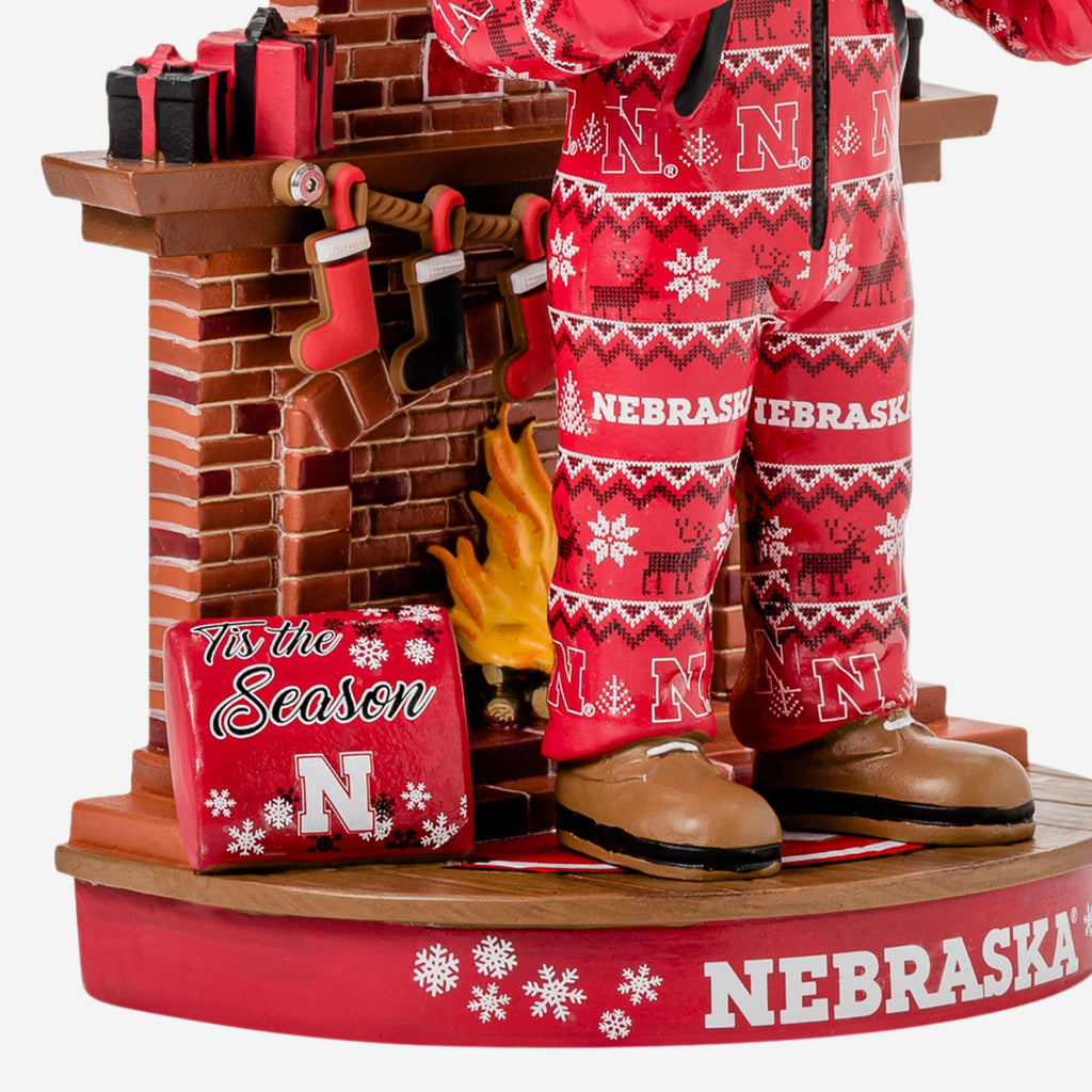 Herbie Husker Nebraska Cornhuskers Holiday Mascot Bobblehead FOCO