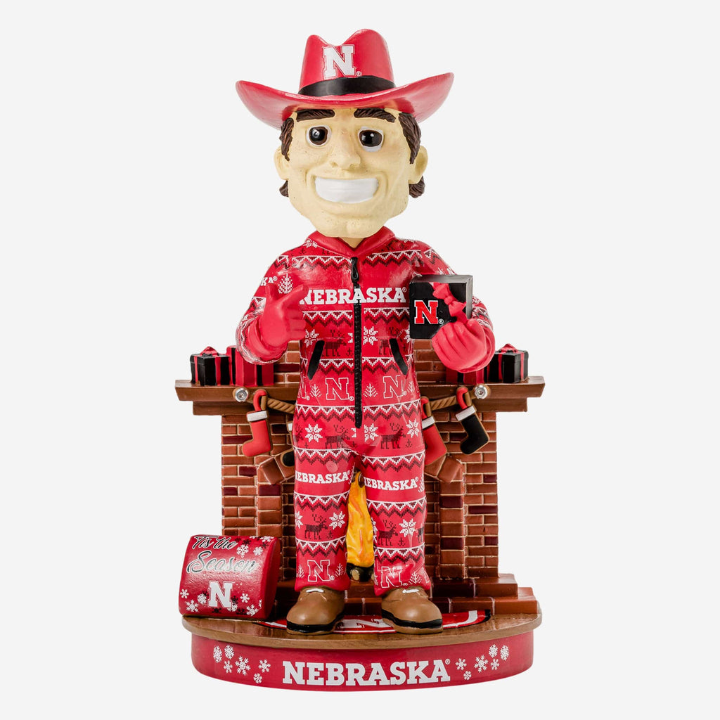 Herbie Husker Nebraska Cornhuskers Holiday Mascot Bobblehead FOCO