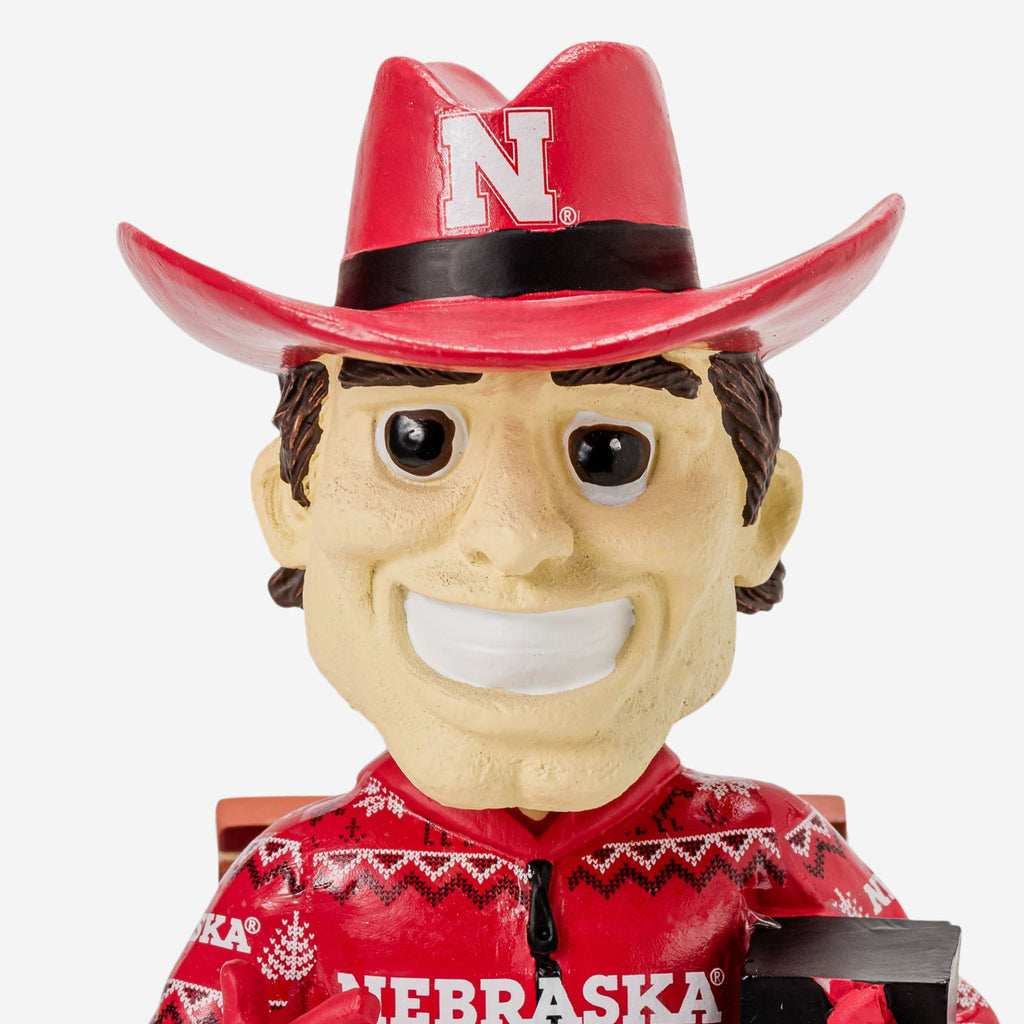 Herbie Husker Nebraska Cornhuskers Holiday Mascot Bobblehead FOCO