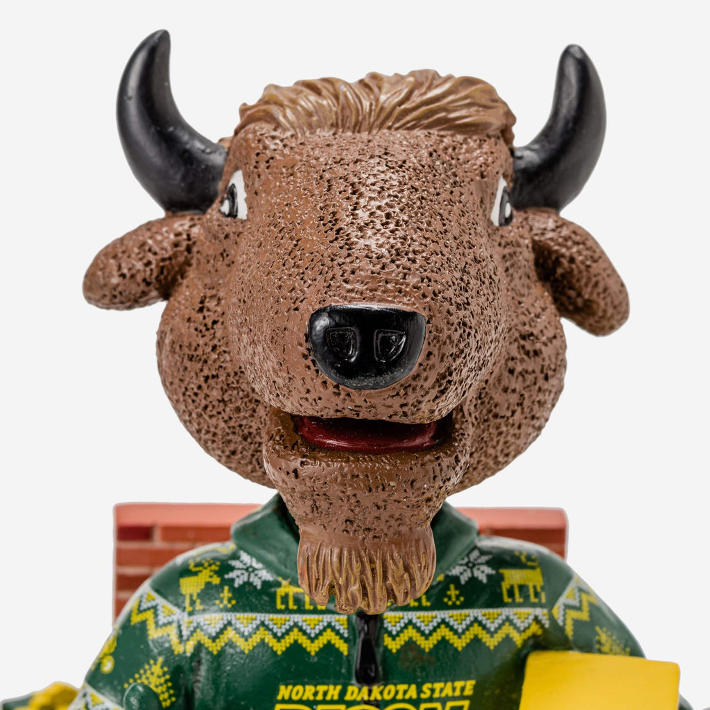 Thundar North Dakota State Bison Holiday Mascot Bobblehead FOCO