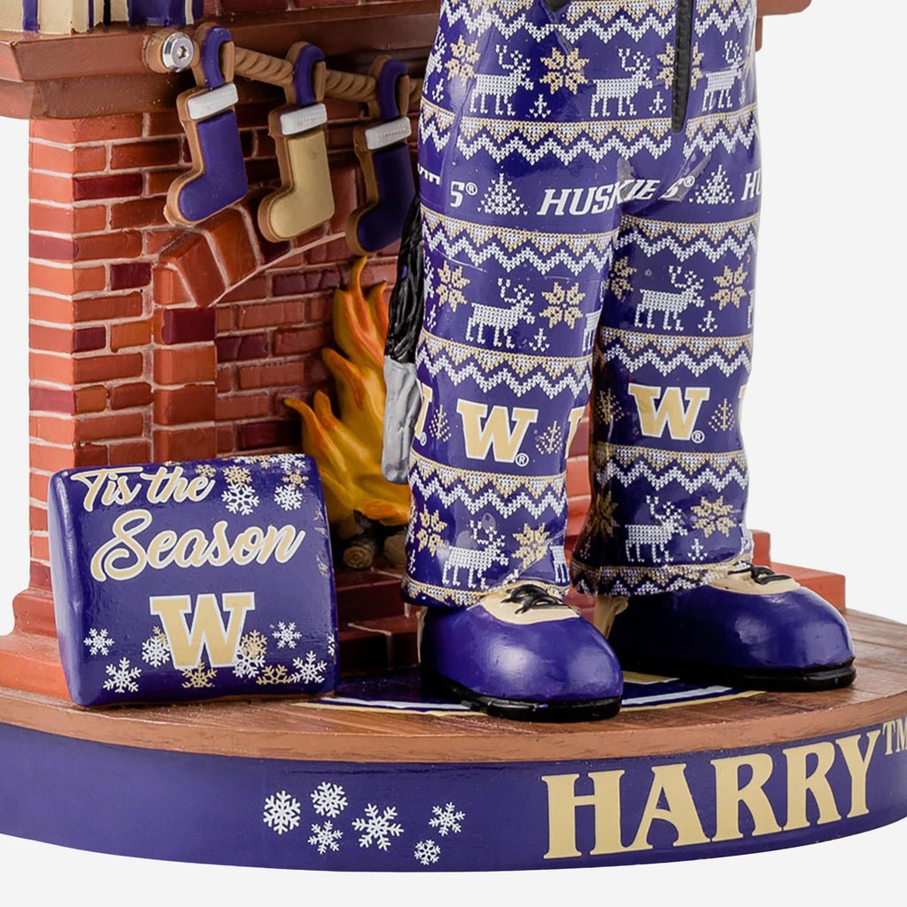 Harry The Husky Washington Huskies Holiday Mascot Bobblehead FOCO
