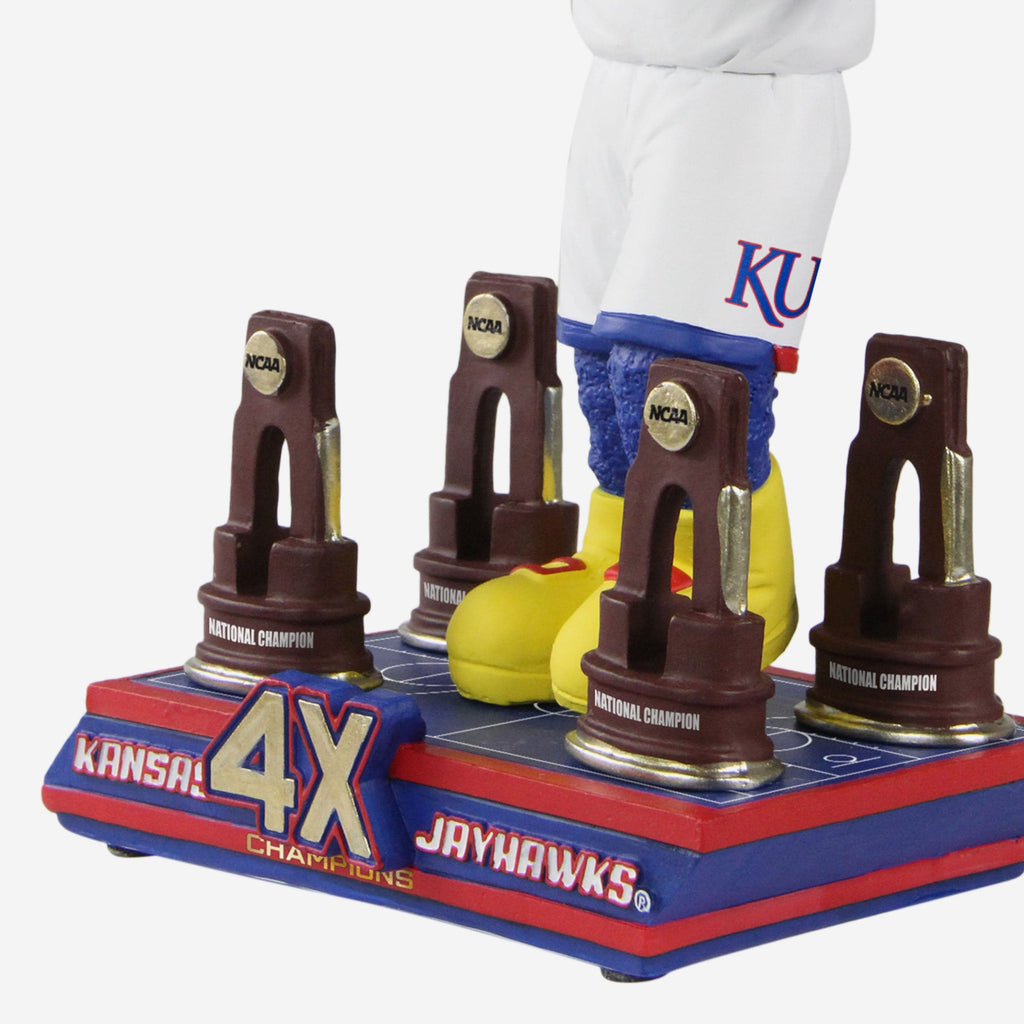 Big Jay Kansas Jayhawks 4x Men's Basketball National Champions Trophy FOCO