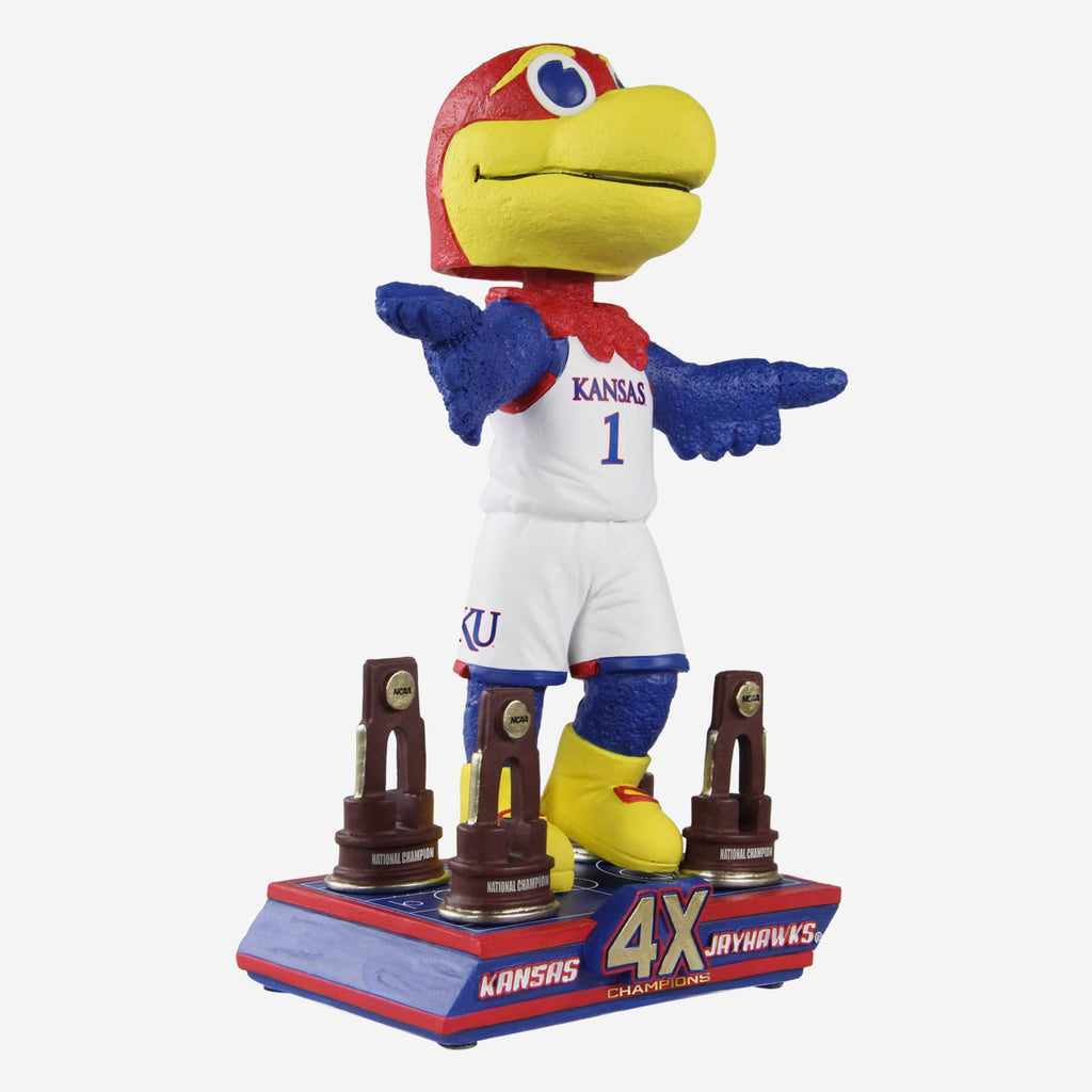Big Jay Kansas Jayhawks 4x Men's Basketball National Champions Trophy FOCO