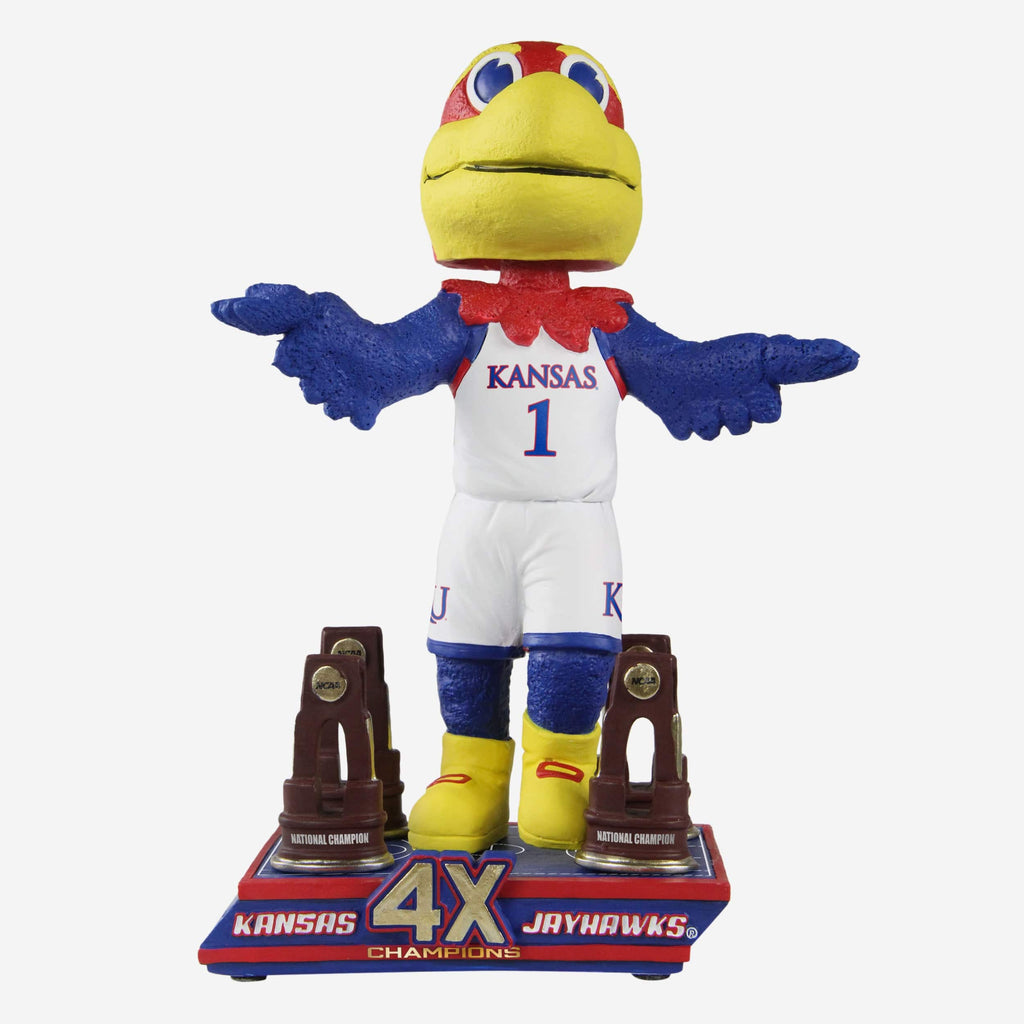Big Jay Kansas Jayhawks 4x Men's Basketball National Champions Trophy FOCO