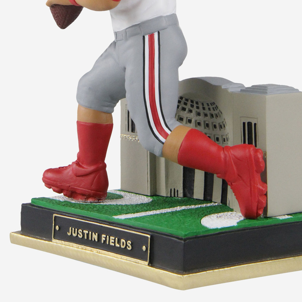 Justin Fields Ohio State Buckeyes White Jersey Gate Series Bobblehead FOCO