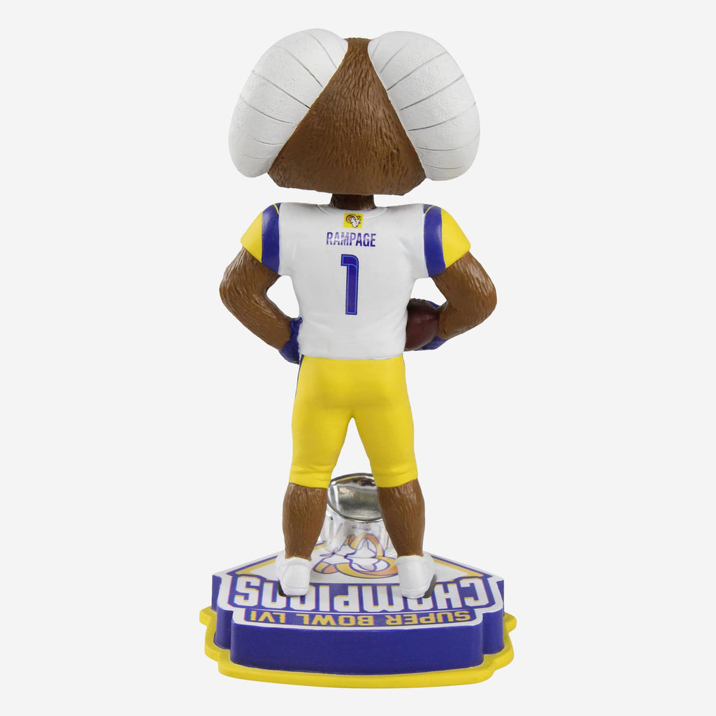 Rampage Los Angeles Rams Super Bowl LVI Champions Mascot Bobblehead FOCO