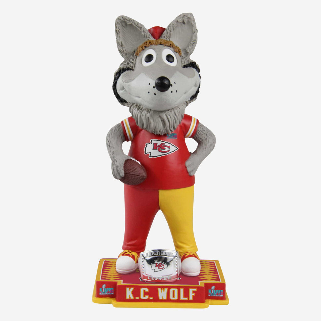 KC Wolf Kansas City Chiefs Super Bowl LVII Champions Mascot Bobblehead FOCO
