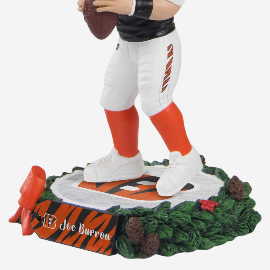 Joe Burrow Cincinnati Bengals Holiday Wreath Bighead Bobblehead FOCO