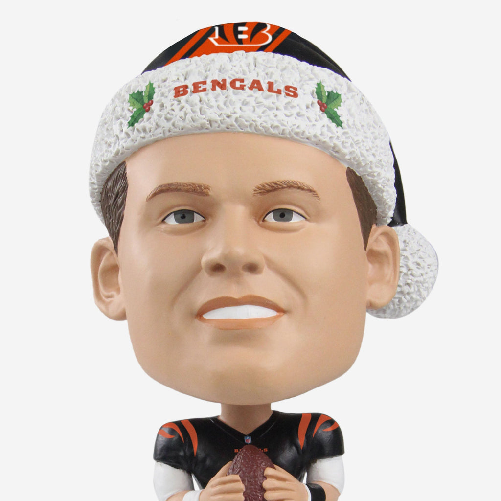 Joe Burrow Cincinnati Bengals Holiday Wreath Bighead Bobblehead FOCO
