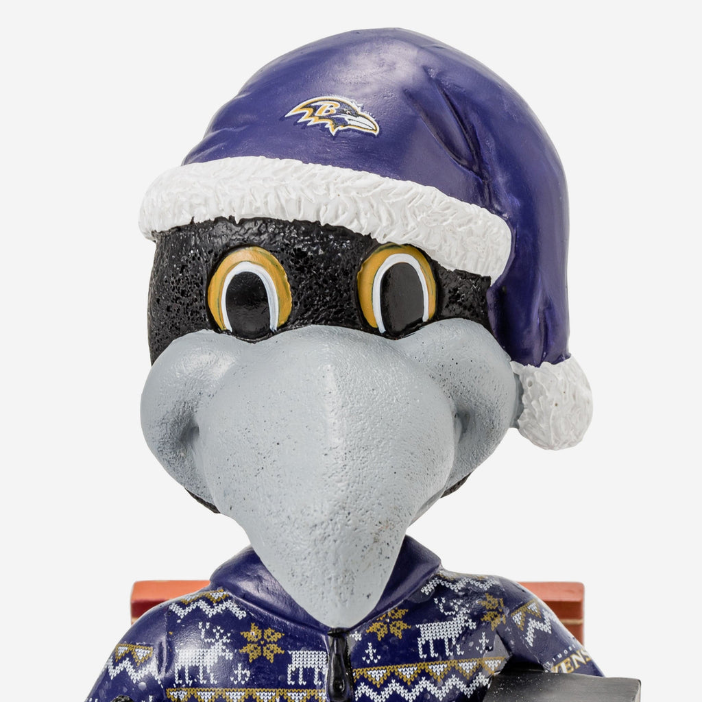 Poe Baltimore Ravens Holiday Mascot Bobblehead FOCO