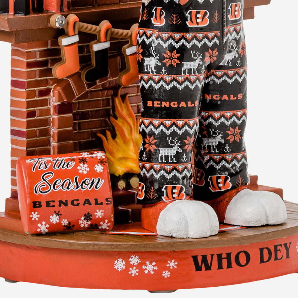 Who Dey Cincinnati Bengals Holiday Mascot Bobblehead FOCO