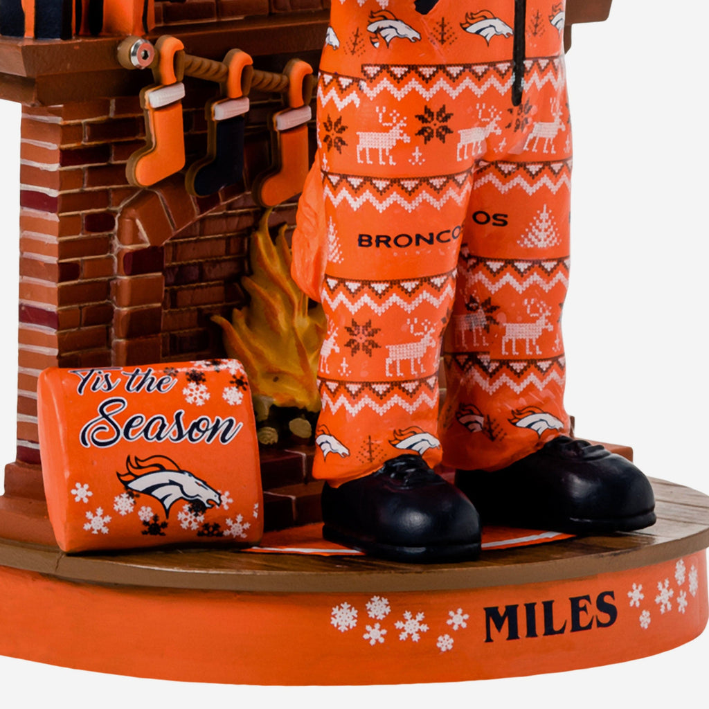 Miles Denver Broncos Holiday Mascot Bobblehead FOCO