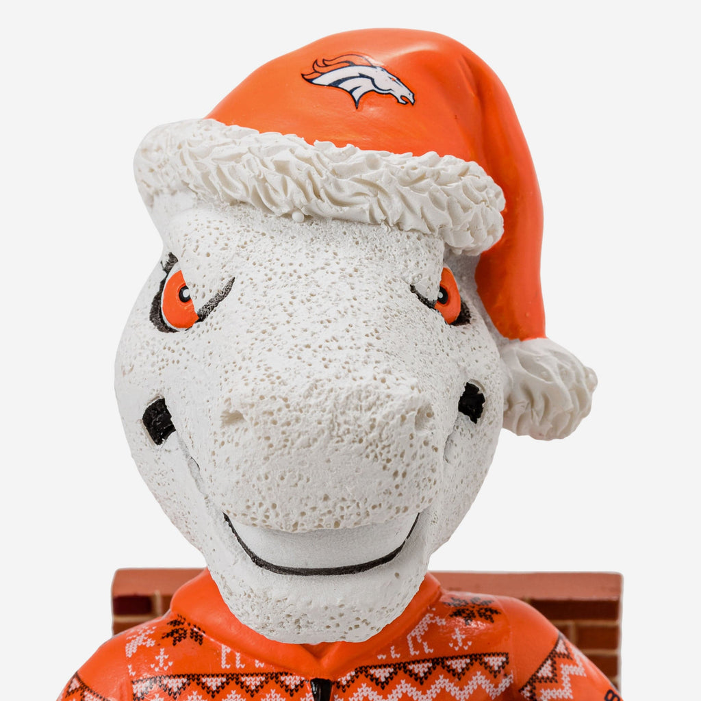 Miles Denver Broncos Holiday Mascot Bobblehead FOCO