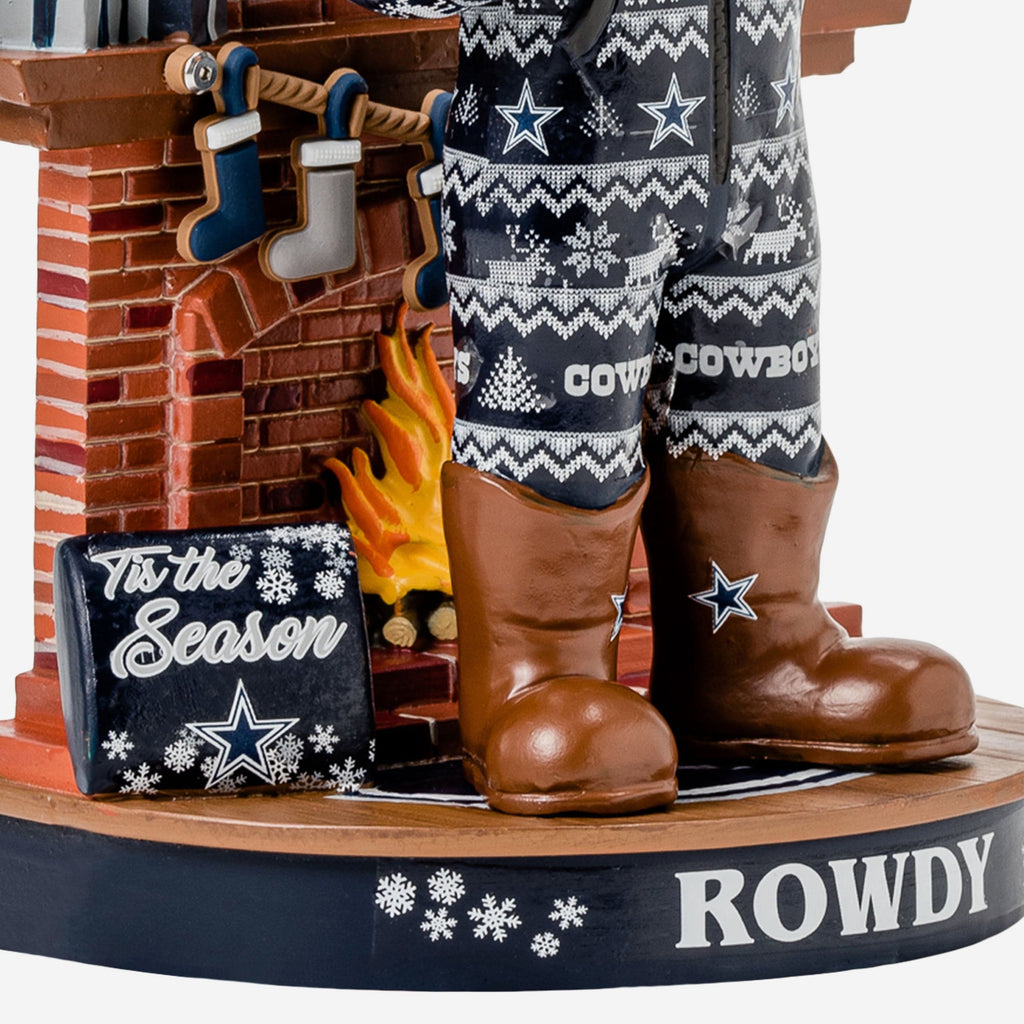 Rowdy Dallas Cowboys Holiday Mascot Bobblehead FOCO