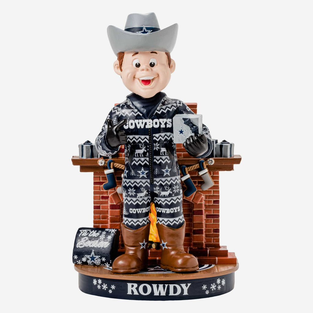 Rowdy Dallas Cowboys Holiday Mascot Bobblehead FOCO