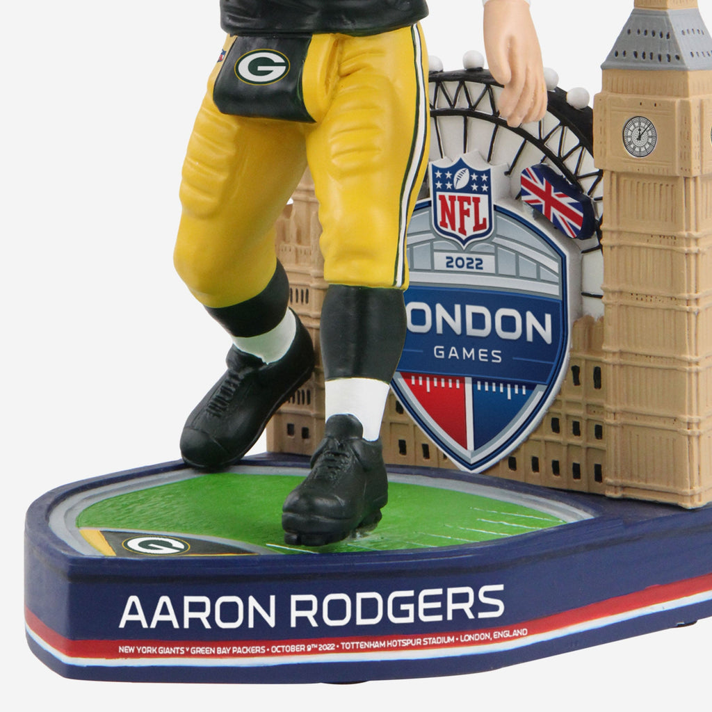 Aaron Rodgers Green Bay Packers 2022 International Game Bobblehead FOCO