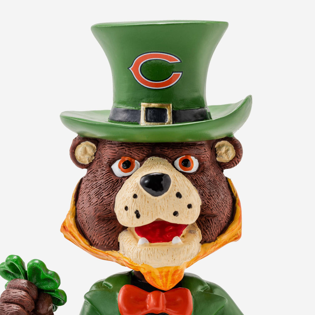 Staley Da Bear Chicago Bears Saint Patricks Day Mascot Bobblehead FOCO