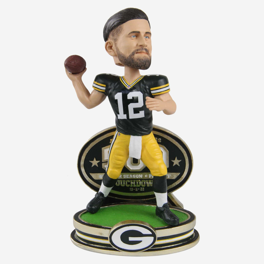 Aaron Rodgers Green Bay Packers 500 Career Passing Touchdowns Bobblehe FOCO