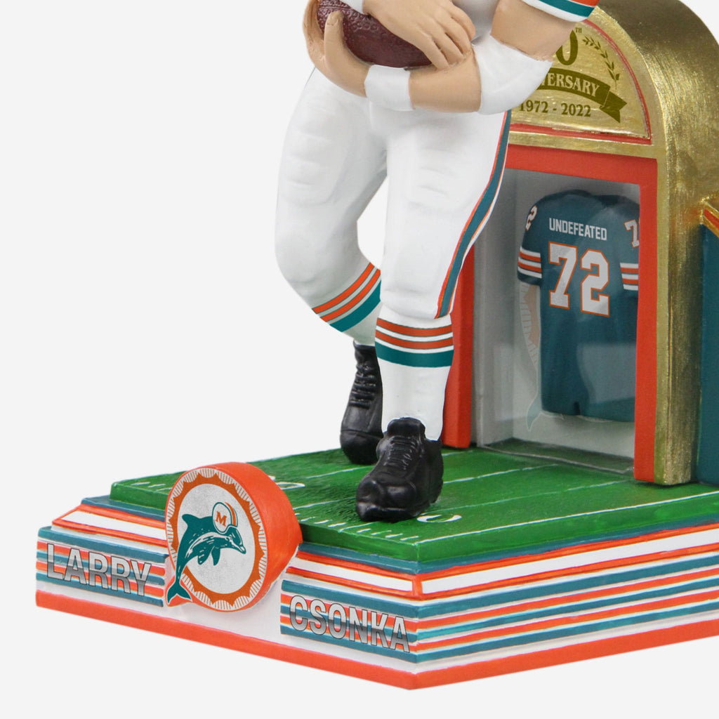 Larry Csonka Miami Dolphins 1972 Perfect Season 50th Anniversary Bobbl FOCO