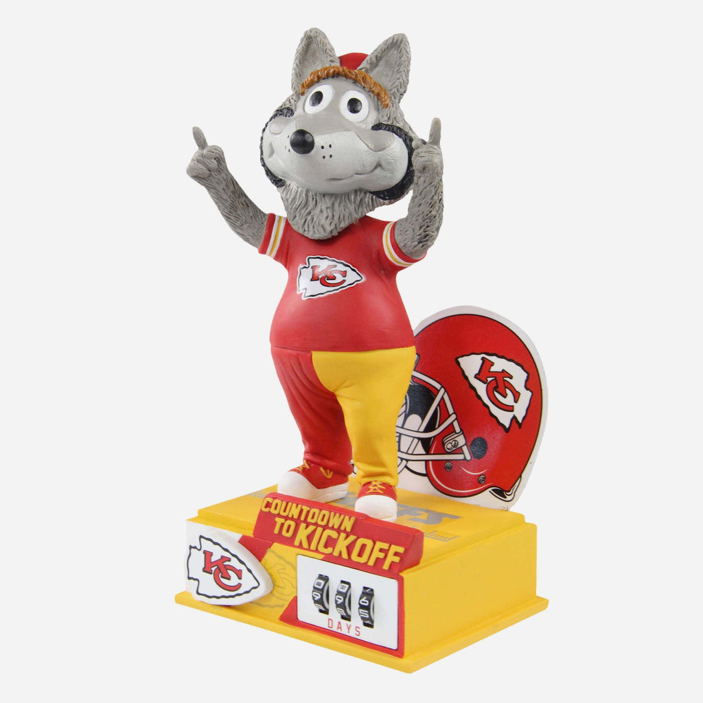 KC Wolf Kansas City Chiefs Countdown To Kickoff Mascot Bobblehead FOCO