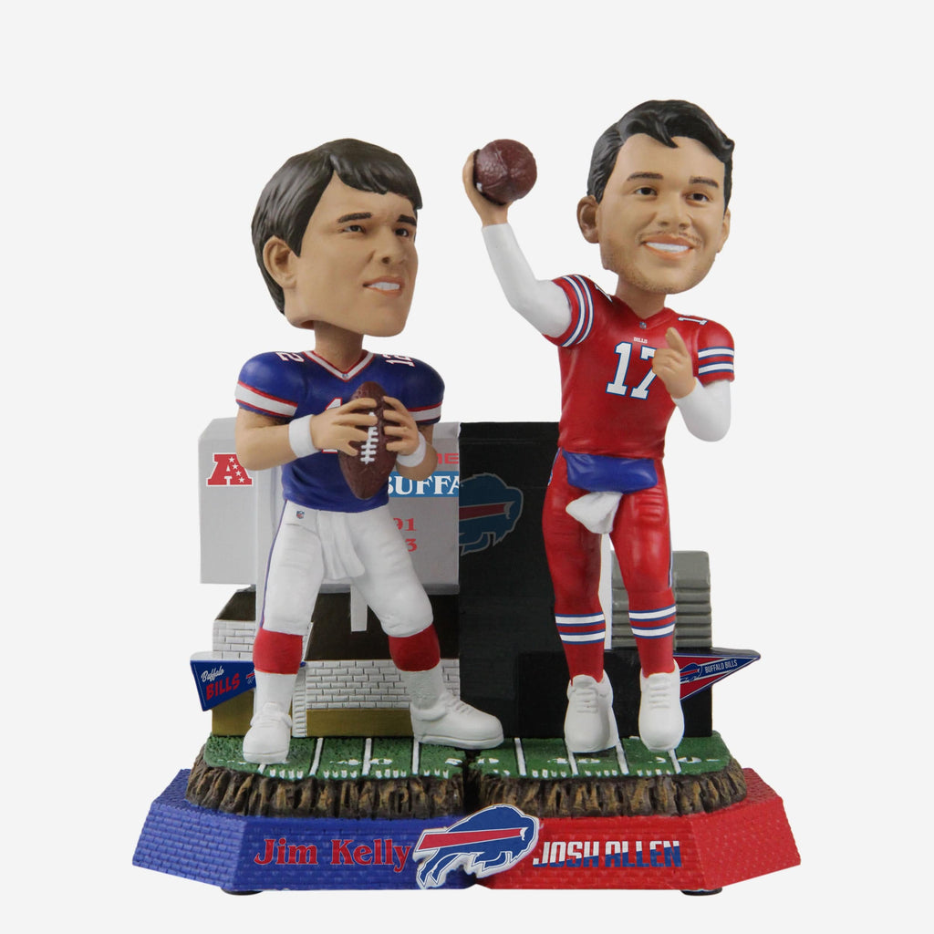 Jim Kelly & Josh Allen Buffalo Bills Then And Now Bobblehead FOCO