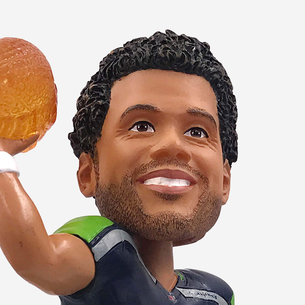 Russell Wilson Seattle Seahawks On Fire Bobblehead FOCO