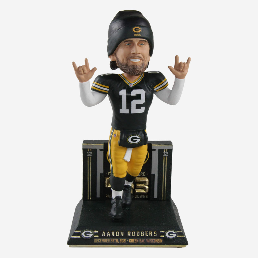 Aaron Rodgers Green Bay Packers Franchise Touchdown Record Bobblehead FOCO