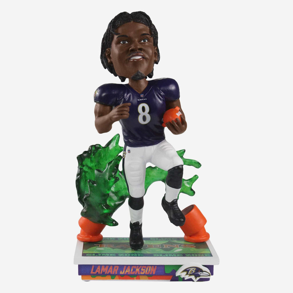 Lamar Jackson Baltimore Ravens Slime Zone Bobblehead FOCO