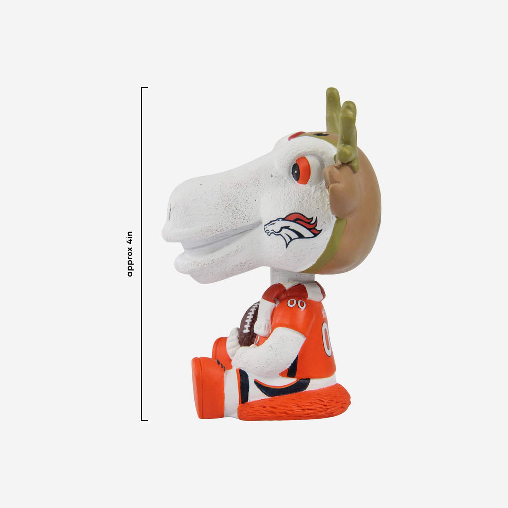 Miles Denver Broncos Christmas Mascot Bobble Bro Mini Bobblehead FOCO