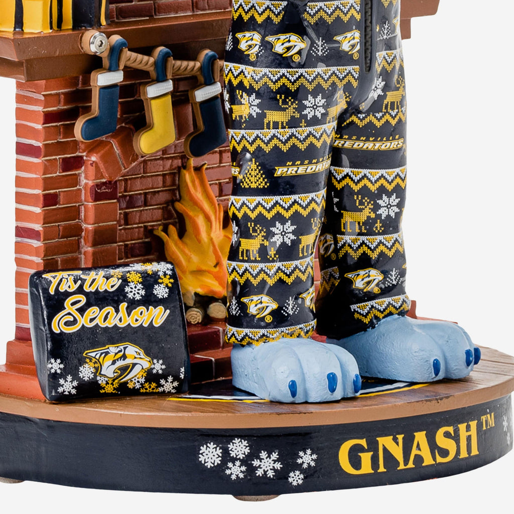 Gnash Nashville Predators Holiday Mascot Bobblehead FOCO