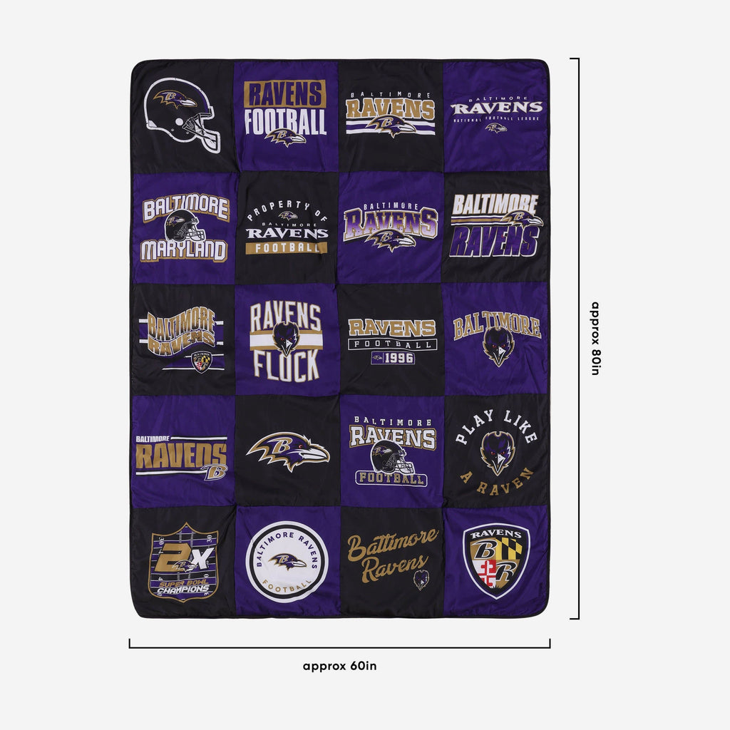 Baltimore Ravens Team Pride Patches Quilt FOCO