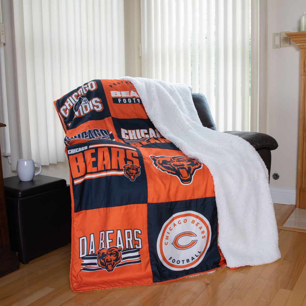 Chicago Bears Team Pride Patches Quilt FOCO