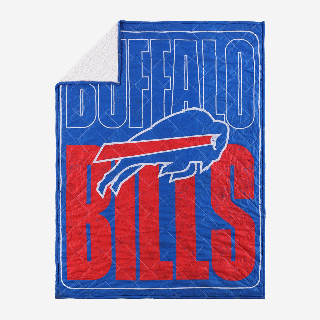 Buffalo Bills Big Game Sherpa Lined Throw Blanket FOCO