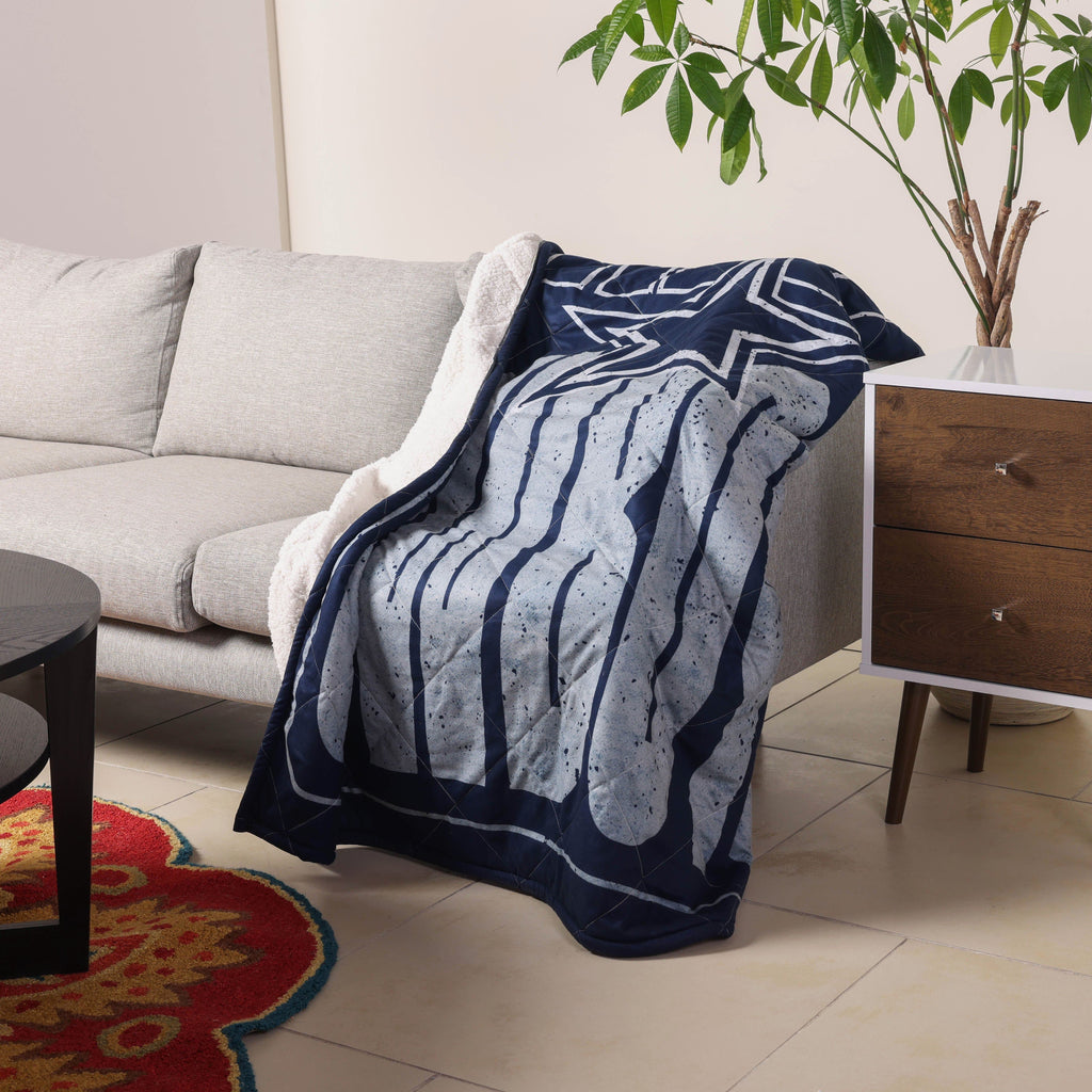 Dallas Cowboys Big Game Sherpa Lined Throw Blanket FOCO