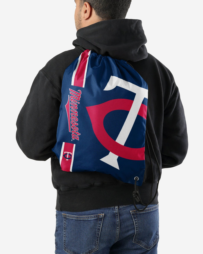 Minnesota Twins Big Logo Drawstring Backpack FOCO