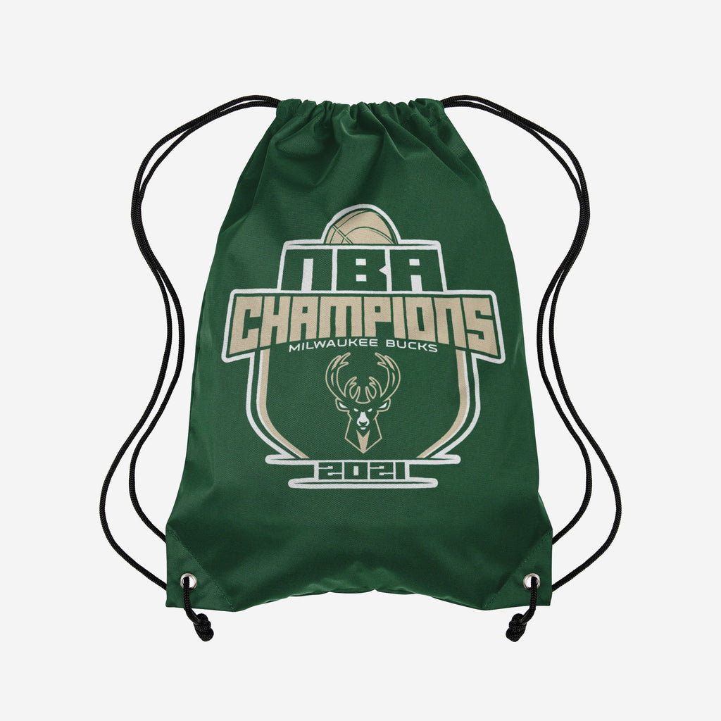 Milwaukee Bucks 2021 NBA Champions Logo Drawstring Backpack FOCO