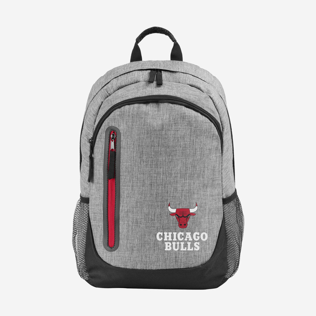 Chicago Bulls Heather Grey Bold Color Backpack FOCO
