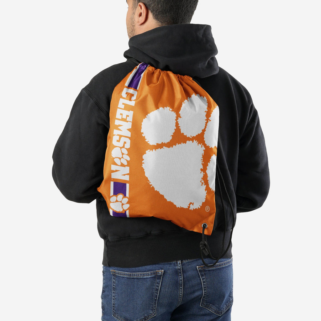 Clemson Tigers Big Logo Drawstring Backpack FOCO