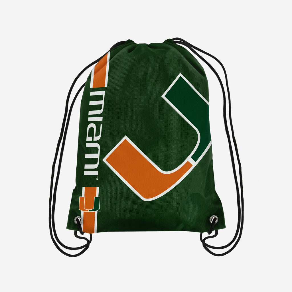 Miami Hurricanes Big Logo Drawstring Backpack FOCO