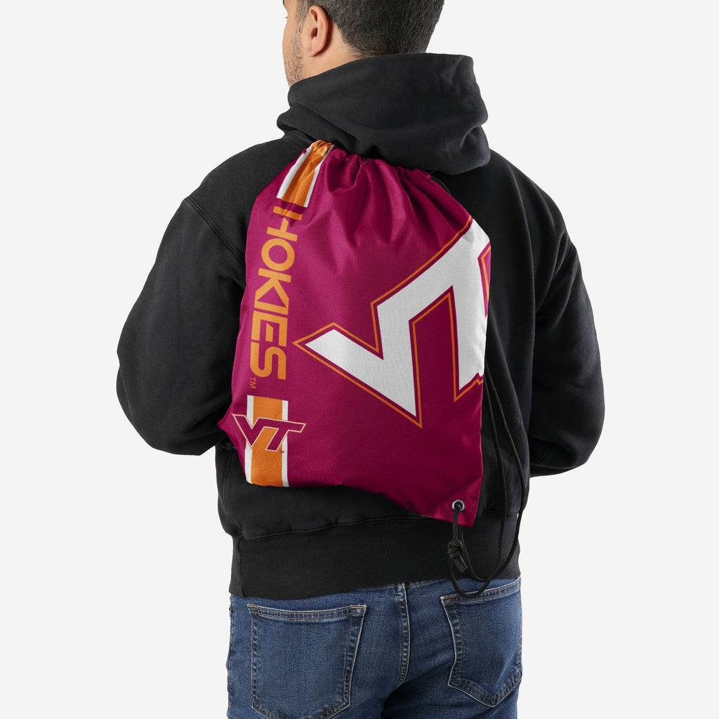Virginia Tech Hokies Big Logo Drawstring Backpack FOCO