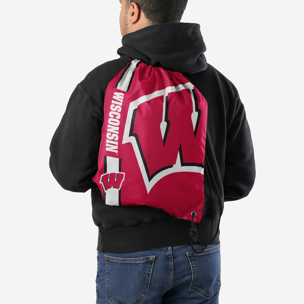 Wisconsin Badgers Big Logo Drawstring Backpack FOCO